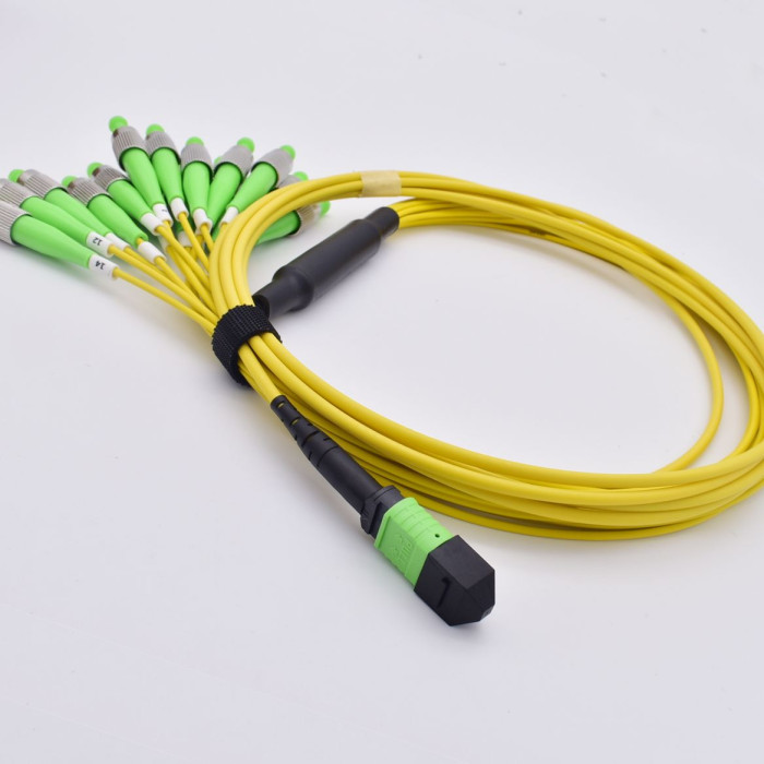 16 Fiber MPO/APC to FC/APC Fanout Patch Cord OS2 9/125 Singlemode