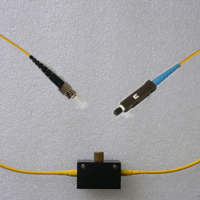 MU/UPC to ST/UPC Inline Adjustable Attenuator Singlemode