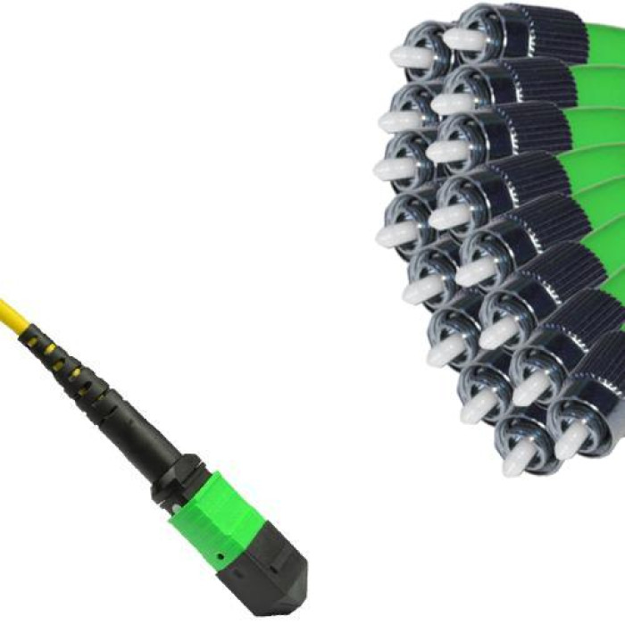 16 Fiber MPO/APC to FC/APC Fanout Patch Cord OS2 9/125 Singlemode