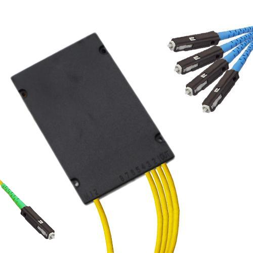 1x4 Module PLC Splitter MU/APC to MU/UPC 9/125 Singlemode