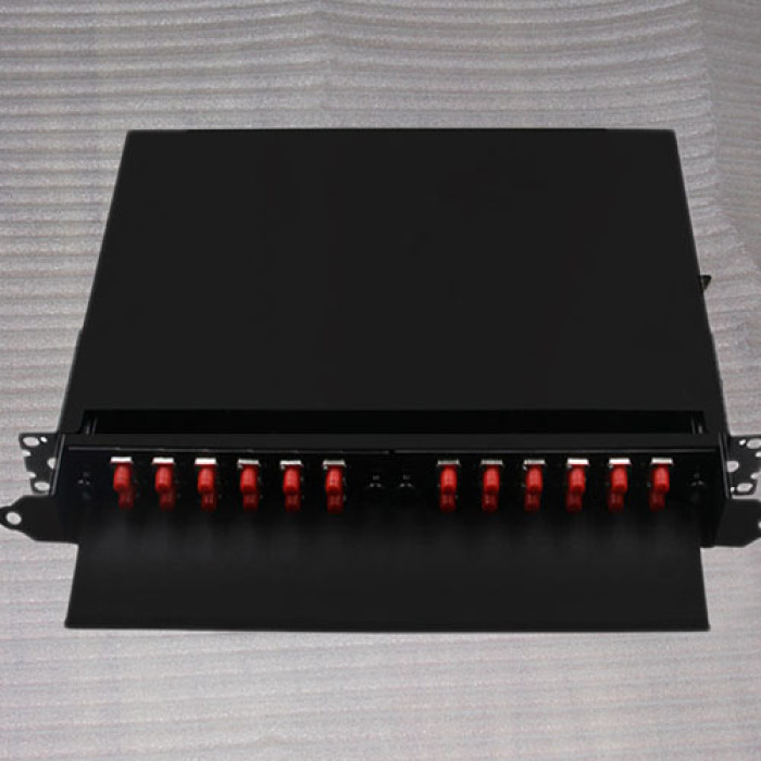 19inch 1U Rack Mount Patch Panel 24 Port OM5 50/125 MM Simplex FC/UPC