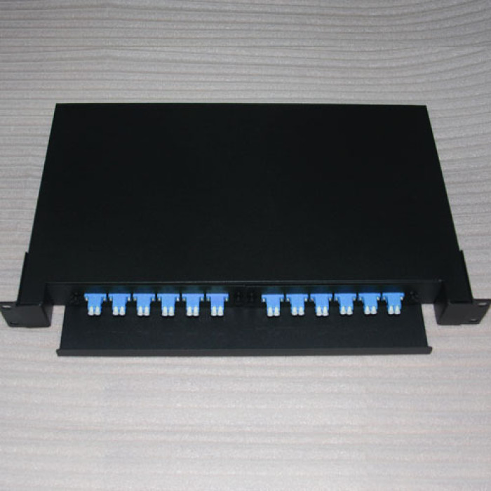 19inch 1U Rack Mount Patch Panel 12 Port 9/125 SM Duplex LC/UPC