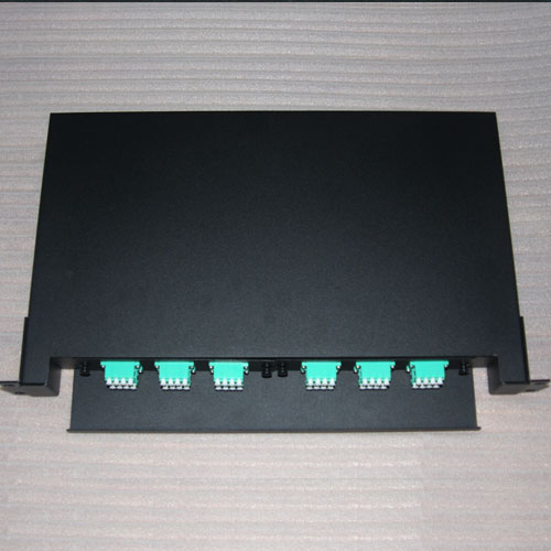 19inch 1U Rack Mount Patch Panel 12 Port OM4 50/125 MM Quad LC/UPC