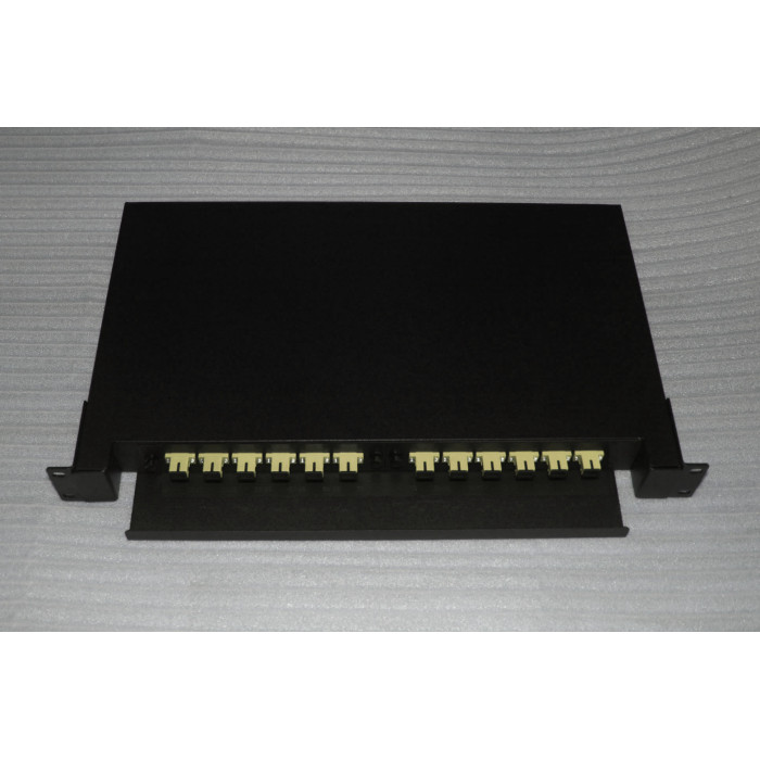 19inch 1U Rack Mount Patch Panel 12 Port OM2 50/125 MM Simplex SC/UPC